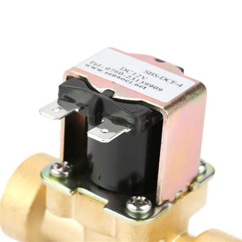 Vanne D eau lectrique DC 12V Laiton DN15 G1 2 Normal Fermé Cuivre Corps