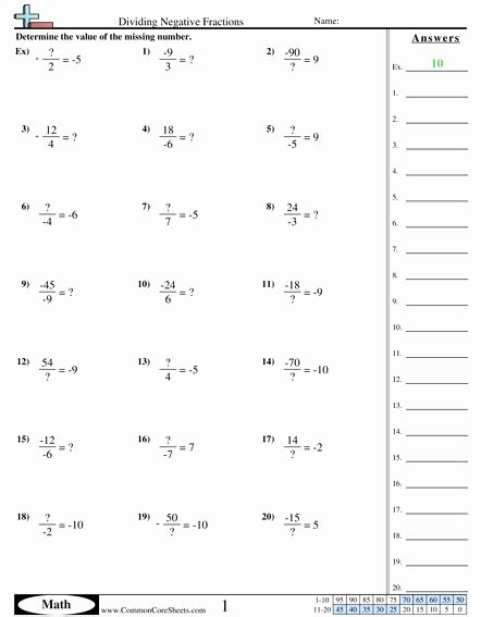 Multiplying Rational Numbers Worksheets