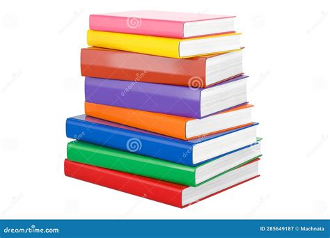 Stack Of Colored Books 3D Rendering Stock Illustration Illustration