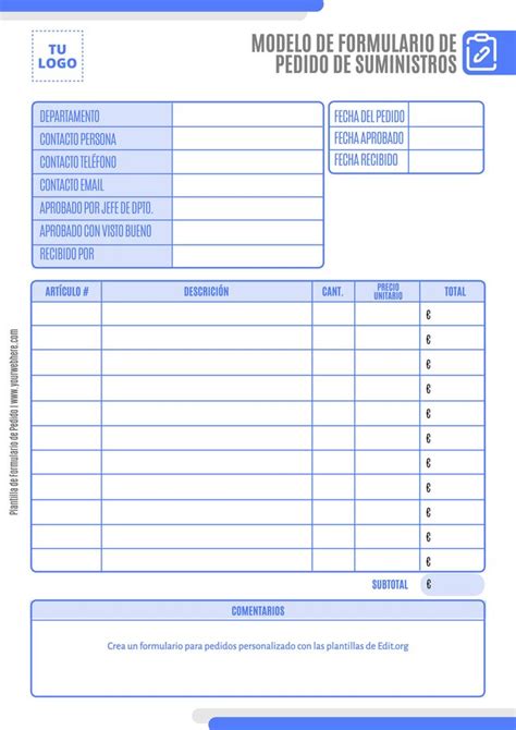 Personaliza Hojas De Pedido Para Tu Empresa