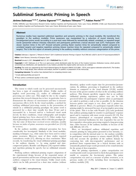 pdf subliminal semantic priming in speech