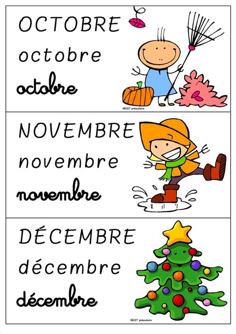 La maternelle de Laurène Les mois de l année