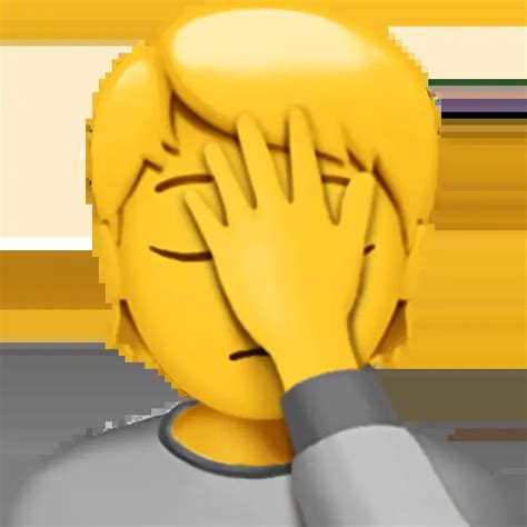 Face Palm Person Facepalming Emoji Emoji Meaning Copy Paste