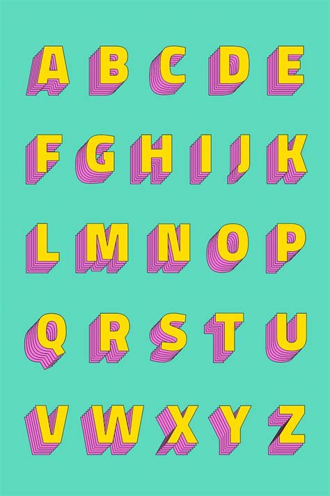 The Alphabet Is Made Up Of Different Colors And Shapes Including