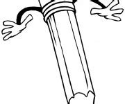 Coloriage Un Crayon En Bon Humeur Dessin Gratuit Imprimer