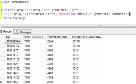 CARA MUDAH BELAJAR DATABASE Cara Menampilkan Beberapa Digit Data Pada