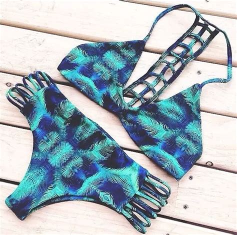 Hot New Brazilian Sexy Brand Bikini Set Womens Print Bikinis Low Waist Swimsuit For Girls