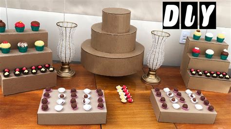 DIY FESTA de PAPELÃO Bolo Suporte de doces e Bandeja YouTube