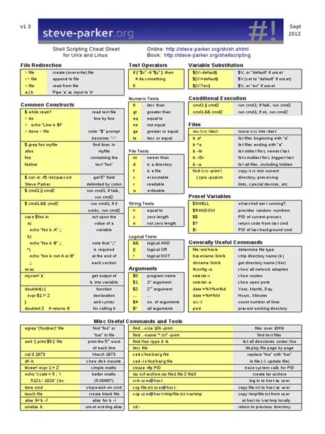 file redirection test operators variable substitution pdf