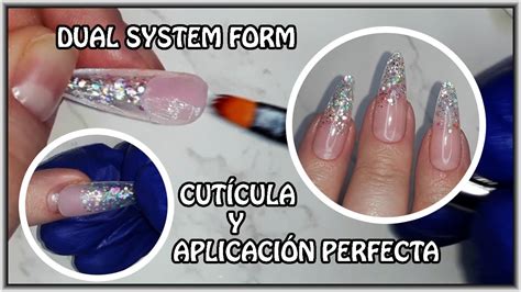 Como Hacer Uñas De POLYGEL Con DUAL SYSTEM FORMS DIFUMINADO Facil y
