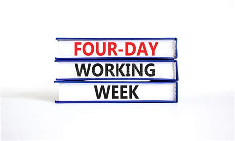 Four Day Working Week Symbol Concept Words Four Day Working Week On