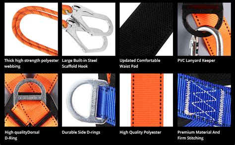 Amazon TT TRSMIMA Safety Harness Fall Protection Kit Full Body