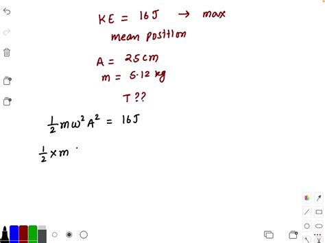 Solved A Particle Of Mass Kg Is Tied With A Spring Of Spring Constant