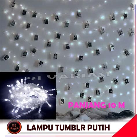 Lampu Tumblr Hias LED 10 Meter Colokan Sambungan Kabel Lampu Kelap