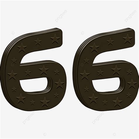 Transparent Numbers Vector Hd PNG Images Realistic 3d Number 66