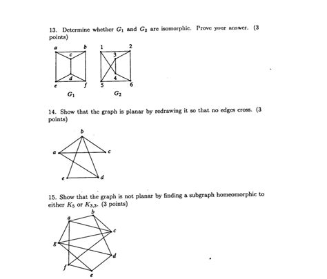 solved 13 determine whether g1 and g2 are isomorphic prove
