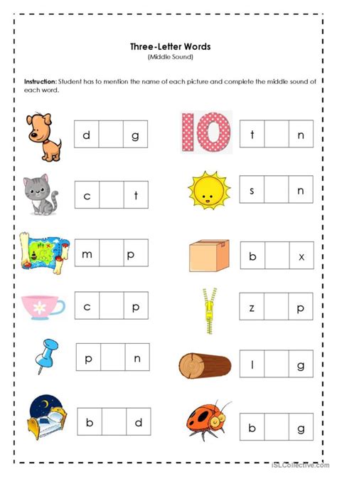 Three Letter Words Worksheet Fun And Engaging Activities For Early