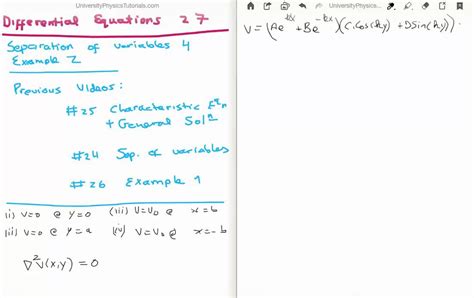 differential equations 27 separation of variables example 2 youtube