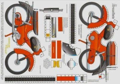 J Ossorio Papercraft Papercraft Recortable De Una Moto Paper Models