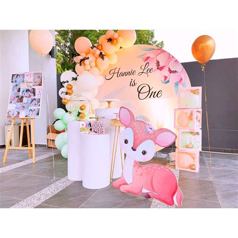 Backdrop 7ft X 7ft Deer Style Decor KP16 Airjoy Balloons