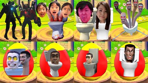 Tag With Ryan Vs Skibidi Dob Toilets Meme Mystery Surprise Eggs All