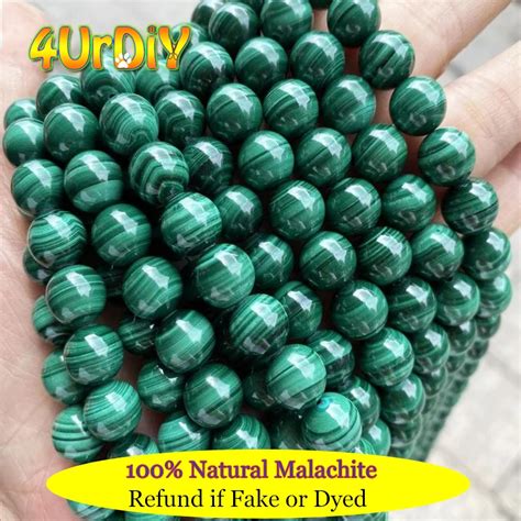 Perles Rondes En Malachite Naturelle AAA De Qualit Sup Rieure Pierres