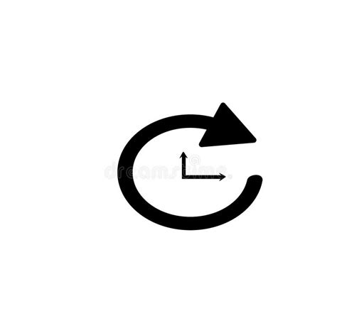 Clockwise Rotation Arrow Icon Blue Mandatory Symbol Illustration