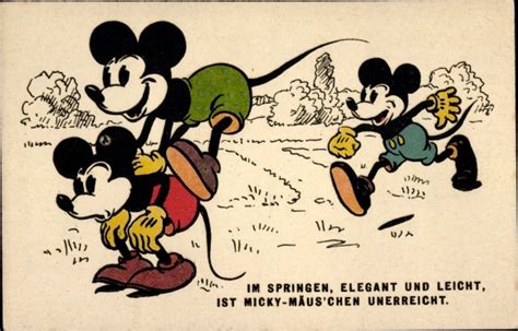 Künstler Ansichtskarte Postkarte Walt Disney Mickey akpool de