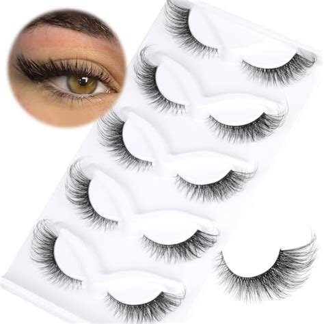 Amazon Cat Eye Lashes Fluffy False Eyelashes Strip Fox Lashes Mink
