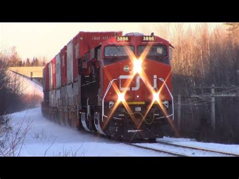 ES44AC Gevo 3896 Leads A Long Stack Train CN 120 W CN 100 DPU At
