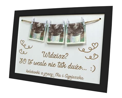 RAMKA URODZINY 30 40 50 60 TO WCALE NIE TAK DUŻO Śmieszna ramka na