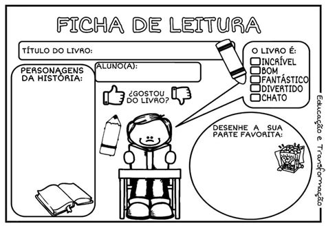 Blog Educação e Transformação Ficha de leitura Leitura Partes de