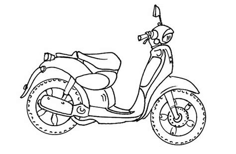 Coloriage Scooter 139537 Transport Dessin à colorier Coloriages