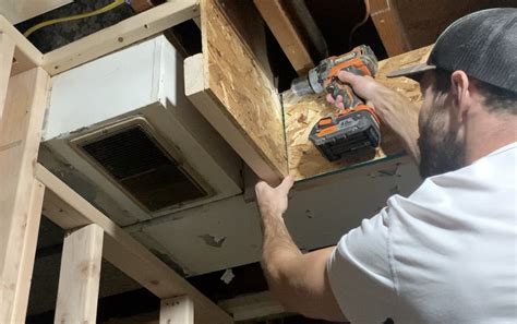 How To Frame Around Ductwork Or Pipes In A Basement Easiest Method