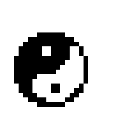 Pixel art Yin Yang Dessin Facile Modèle Difficile