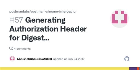 generating authorization header for digest authentication using postman · issue 57