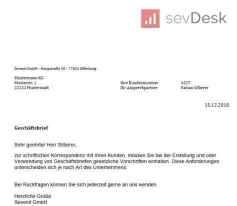 Geschäftsbrief schreiben Aufbau Inhalt und Tipps