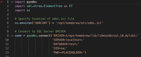 odbc i m having trouble using the pyodbc package to connect with microsoft sql server on my