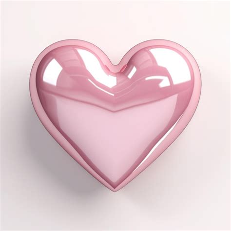 Premium AI Image A Pink Heart Shaped Object On A White Surface