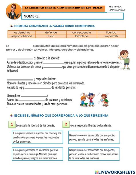 La Libertad Activity Actividades Para Primaria Tripticos Escolares