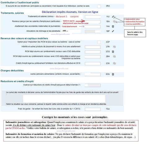 Comment déclarer mes impôts Assistante maternelle