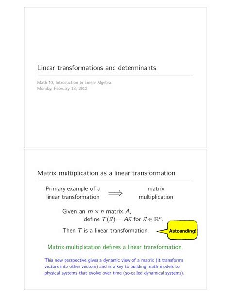 pdf linear transformations and determinants matrix multiplication as a dokumen tips