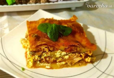 Zdravé lasagne s cuketou a kuracím mäsom fotorecept recept Varecha sk