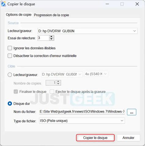 Créer une image ISO d un CD DVD sur Windows