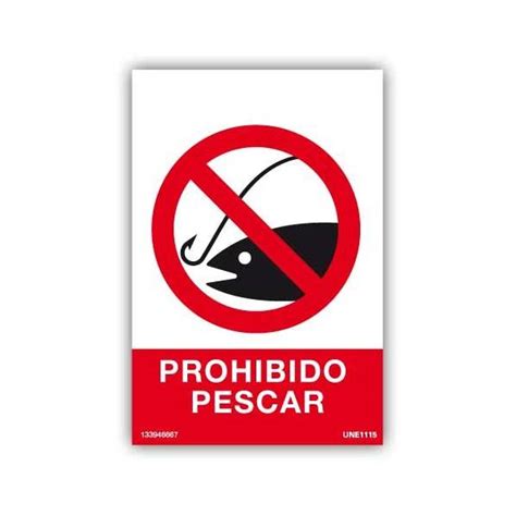 Señal de prohibición Pictograma Prohibido Pescar