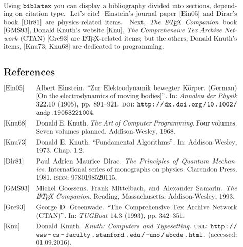 Latex References Telegraph