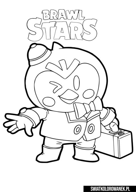 Kolorowanka Pan P Brawl Stars Darmowe Kolorowanki Do Druku