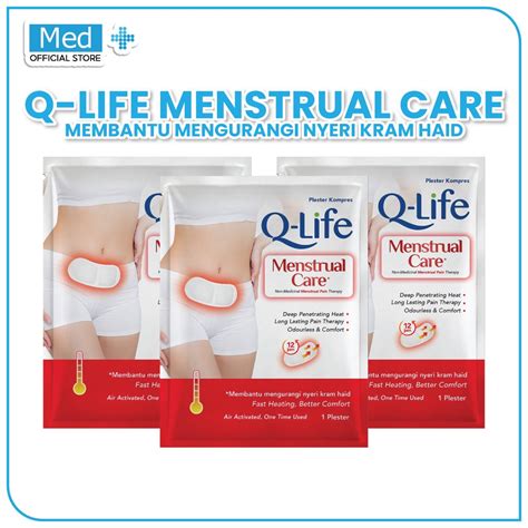 Jual Med Q Life Menstrual Care Patch Pain Relief Plester Hangat Haid