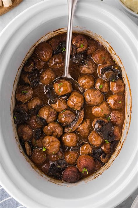 Slow Cooker Salisbury Steak Meatballs The Magical Slow Cooker
