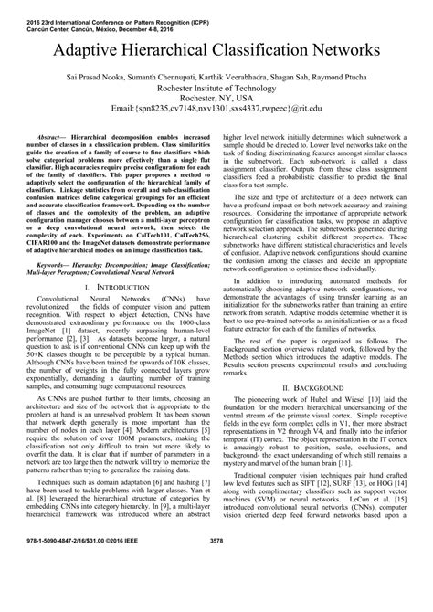 pdf adaptive hierarchical classification networks